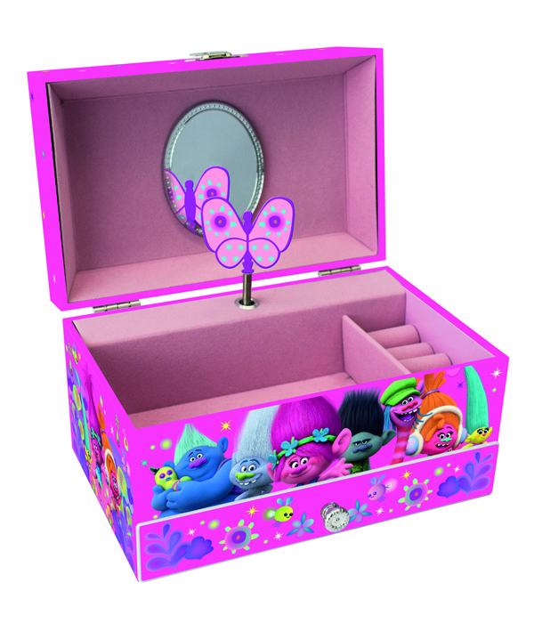 TROLLS MUSICAL JEWELRY BOX WITH DRAWER